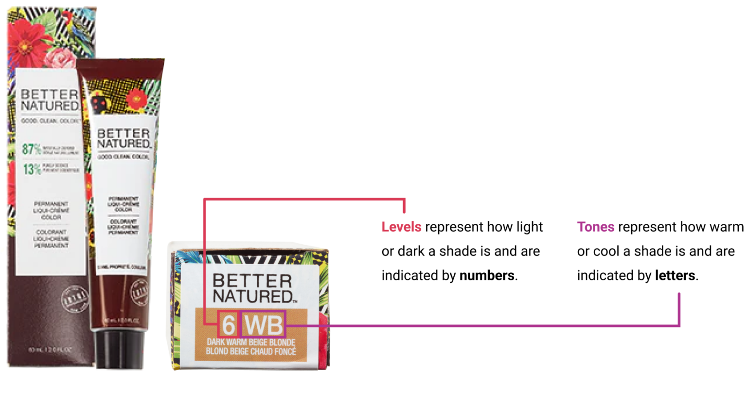 Find Your Level & Tone Hair Color Chart - Better Natured®